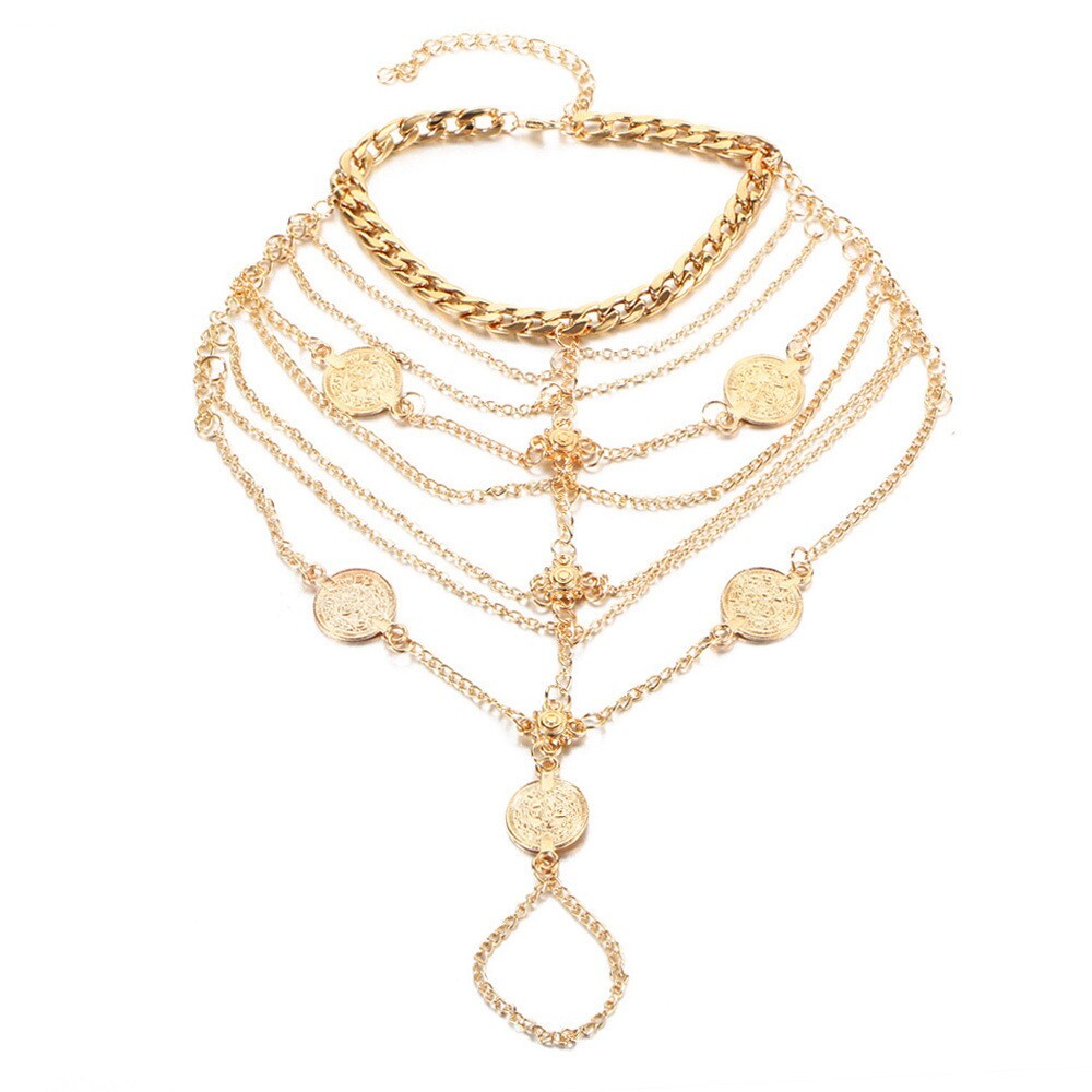 Bling Multilayer Tassel Chain Barefoot Sandals Boho Crystal Anklet ...