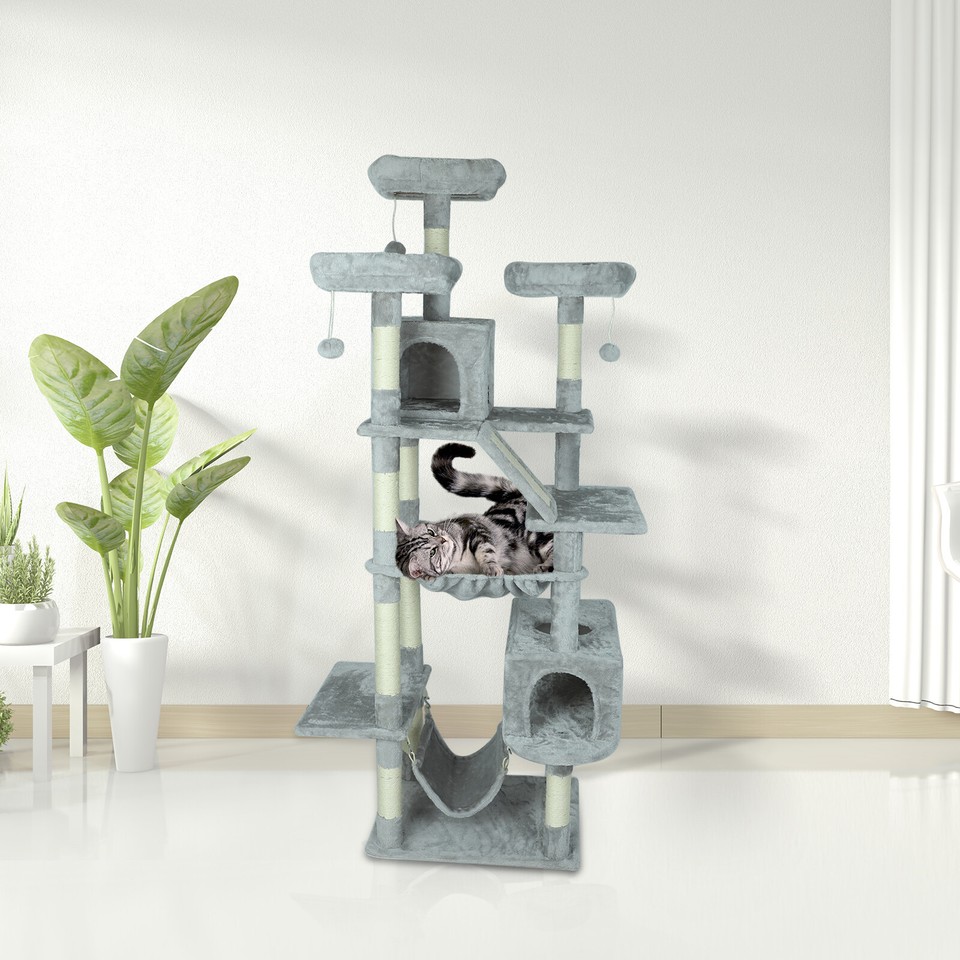 73 Inches XXL Cat Tree Multi-Level Cat Tower Condo Furniture for Large ...