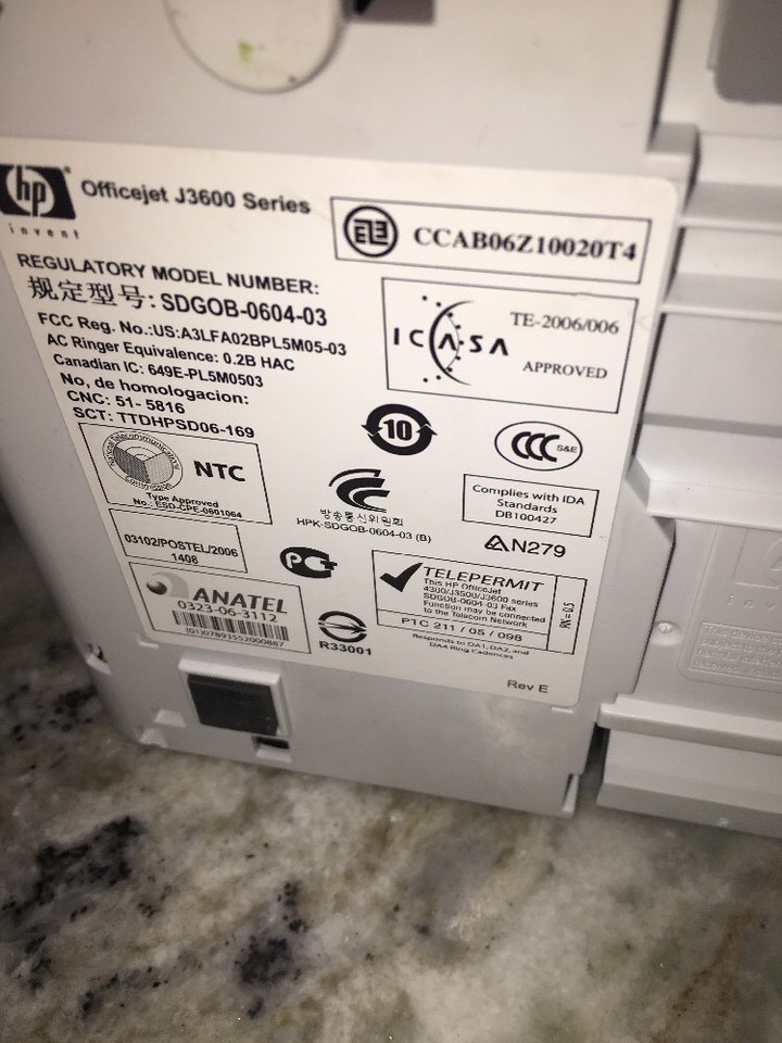 hp officejet j3600 fax machine printer-Used-SHIPS N 24 HOURS | eBay