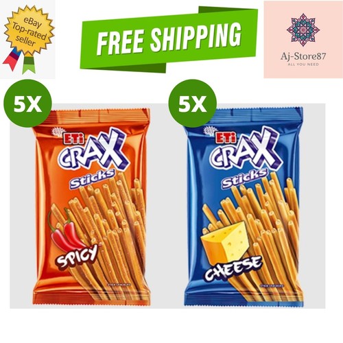 10 Pack X ETi Crax Spicy and Cheese Flavor Biscuit Sticks (45 Gram) | eBay