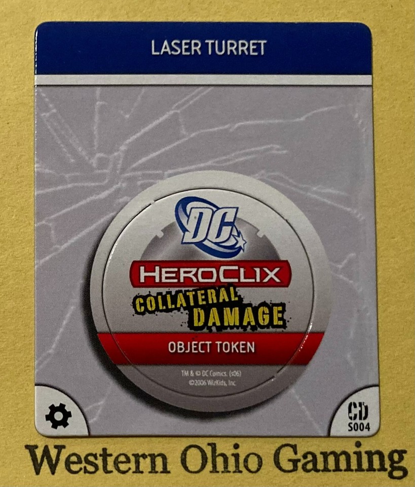 Heroclix Laser Turret #S004 Special Object Token USED DC Collateral ...