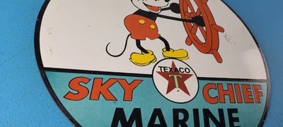 VINTAGE TEXACO GASOLINE PORCELAIN MICKEY | Grelly USA
