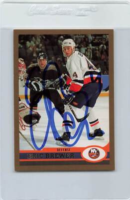1999/00 Topps #97 Eric Brewer Islanders Signed Auto *G7255 | eBay