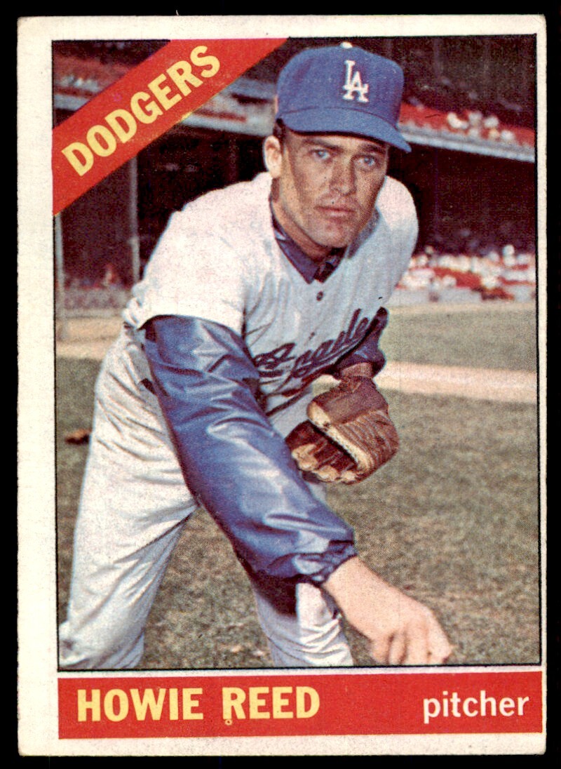 1966 Topps Baseball Card Howie Reed P Los Angeles Dodgers #387 | eBay