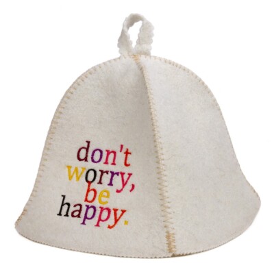 Don't Worry Be Happy Sauna Hat Spa Hat Russian Banya Hat | eBay