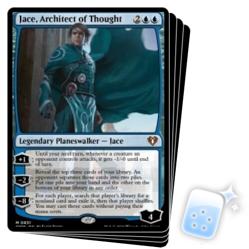 JACE, ARCHITECT OF THOUGHT (COMMANDER DECK) X4 Commander Masters ...