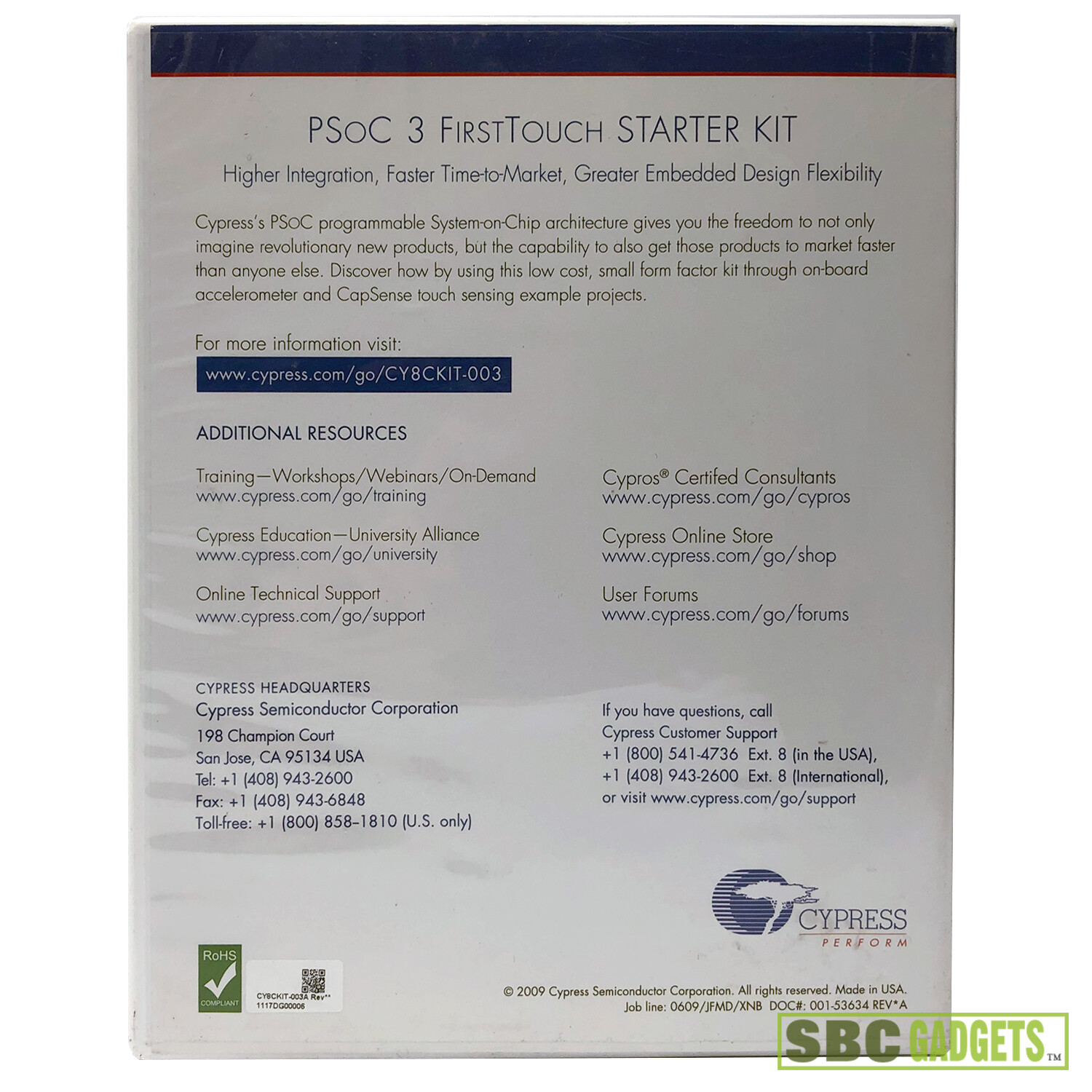 Cypress PSoC 3 FirstTouch Starter Kit CY8CKIT-003 | eBay