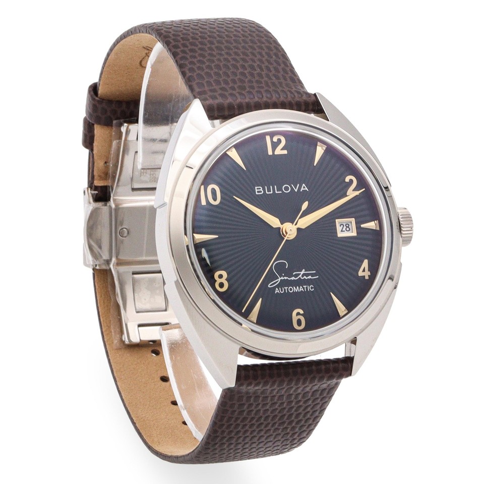 Bulova Sinatra Fly Me To The Moon Skeleton Date Automatic Men's Watch ...