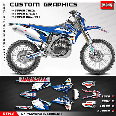 Motocross Custom Vinyl Stickers Graphics Kit for Yamaha WR250F WR450F ...