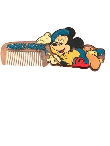Vintage 80s Disney Mickey Mouse Sturdy Plastic Comb Acrylic Painter 7 ...