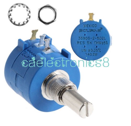 3590S-2-502L 5K 5000 Ohm Precision Rotary Wirewound Potentiometer Pot ...