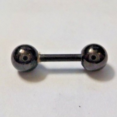 Black Bar Bell Style Body Piercing Jewelry | eBay