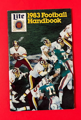 Miller Lite 1983 NFL Football Handbook ~ Washington Redskins/Miami ...