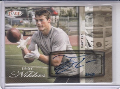 TROY NIKLAS 2014 Sage Autograph Gold #37 39/50 Notre Dame | eBay