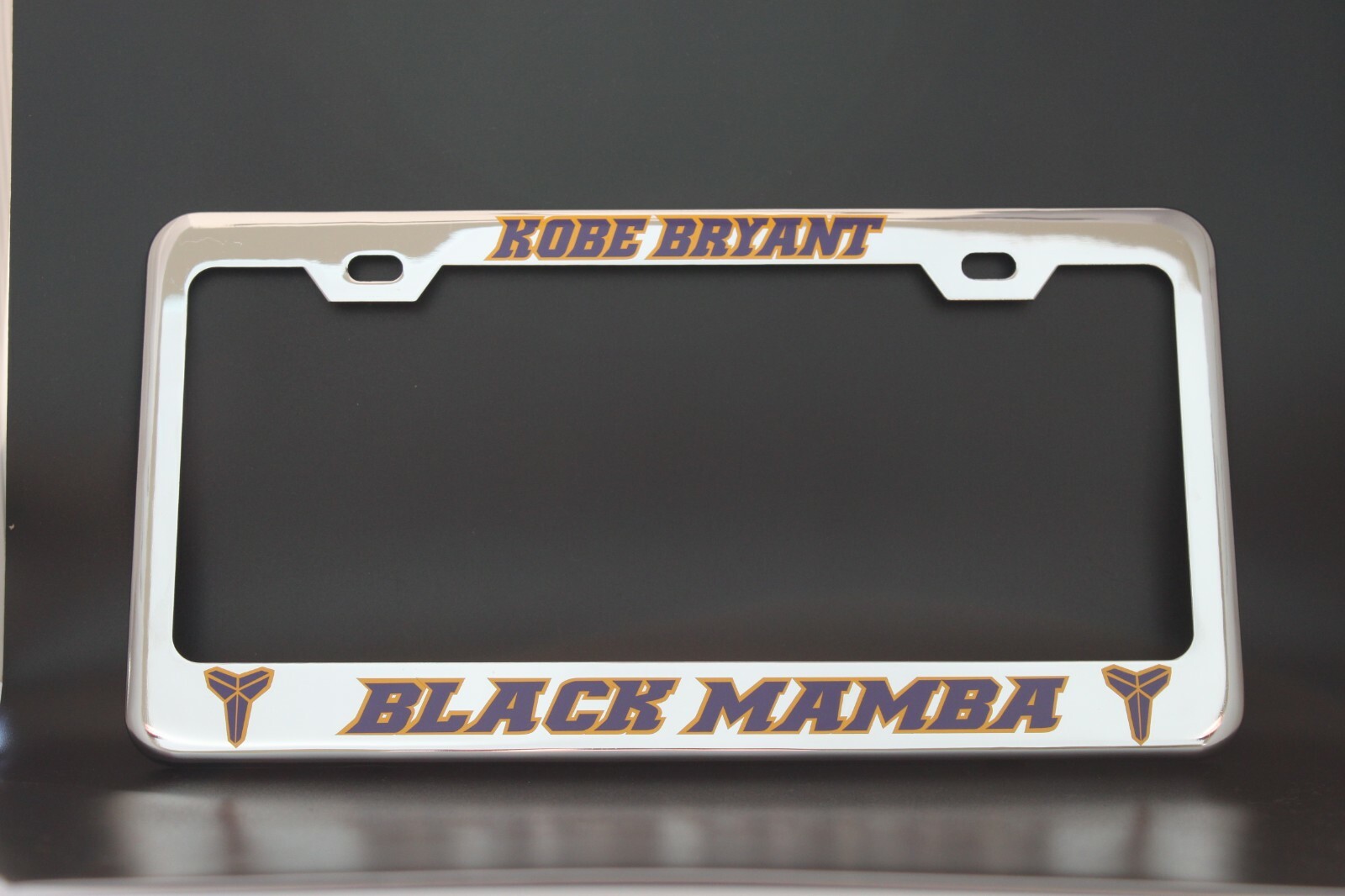 Black Mamba Kobe Bryant License Plate Frame, Custom Made of Chrome ...