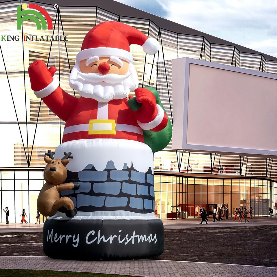 20FT 26FT 33FT Giant Inflatable Santa Claus Fit Outdoor Christmas ...
