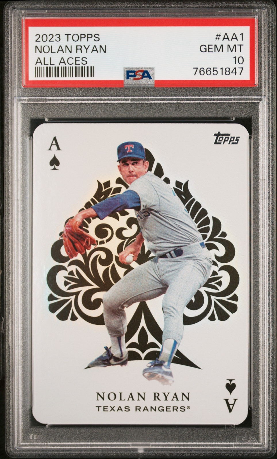 Graded 2023 Topps Nolan Ryan #AA1 All Aces Baseball Card PSA 10 Gem ...