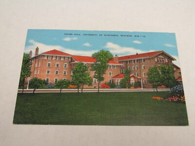 H672 postcard scene Adams Hall University of Wisconsin Madison WI | eBay