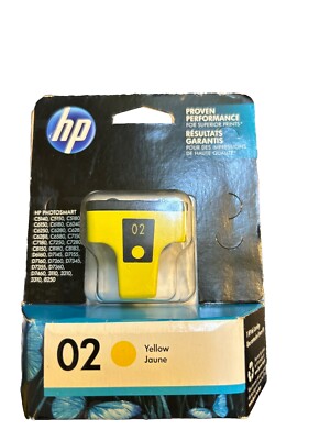 New Genuine HP 02 Yellow Printer Ink Cartridge C8773WN Expired 2012 | eBay
