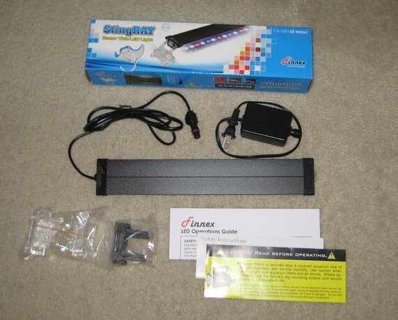 Finnex Stingray 12-Inch LED Light For Std 2.5 Gallon Aquarium (JL-12S ...