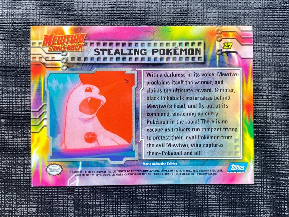 STEALING POKEMON #27 Topps Pokemon Card Mewtwo Strikes Back | eBay