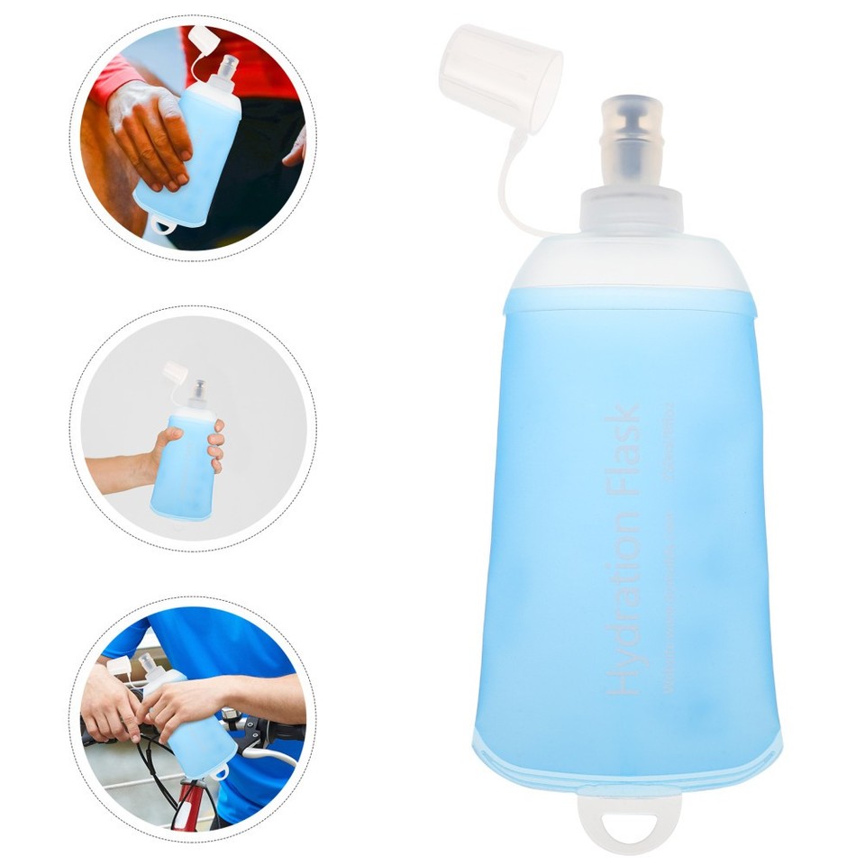Silicone Soft Flask: 250 ml Running Water Bottle - Leak Proof Drinking ...