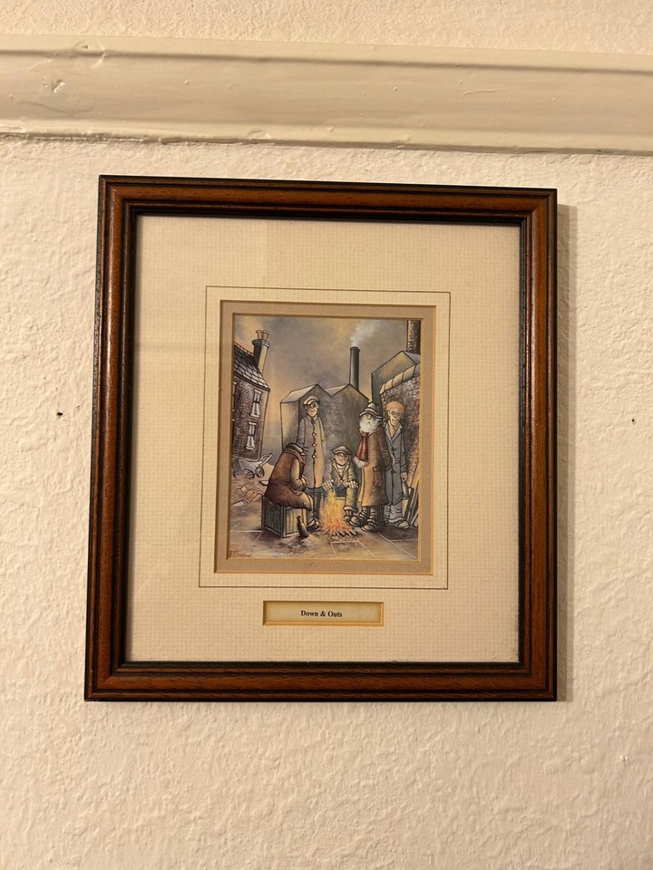 Vintage "Down & Outs" Wall Art Print by Brian Gordon Framed Picture ...