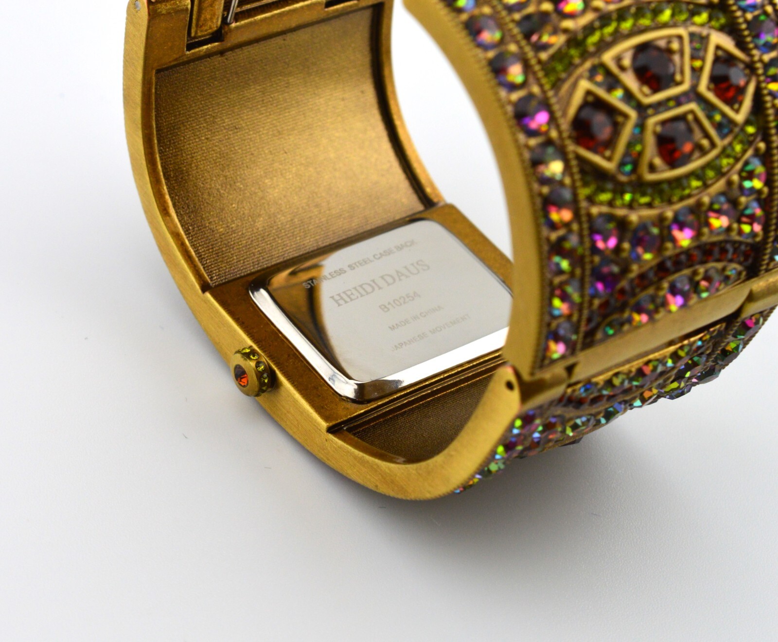 Heidi Daus Divinely Deco Cuff Bracelet Pave Crystal Wrist Watch NEW IN ...