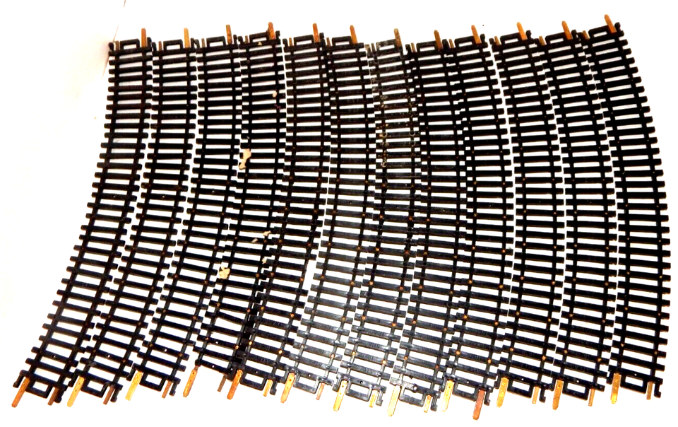 VINTAGE HO Brass 18" Radius Curve Atlas Snap Track & Tru-Scale 12 pcs ...