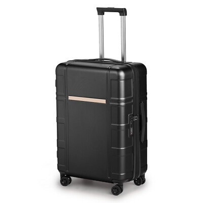 24" Extensible Luggage Suitcase Lightweight PC+ABS with Spinner Wheels ...