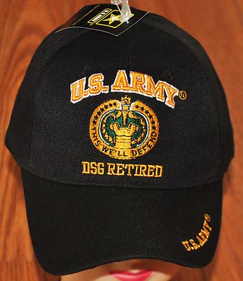 Black US Army DSG Drill Sergeant Retired Hat Ball Cap Veteran This We ...