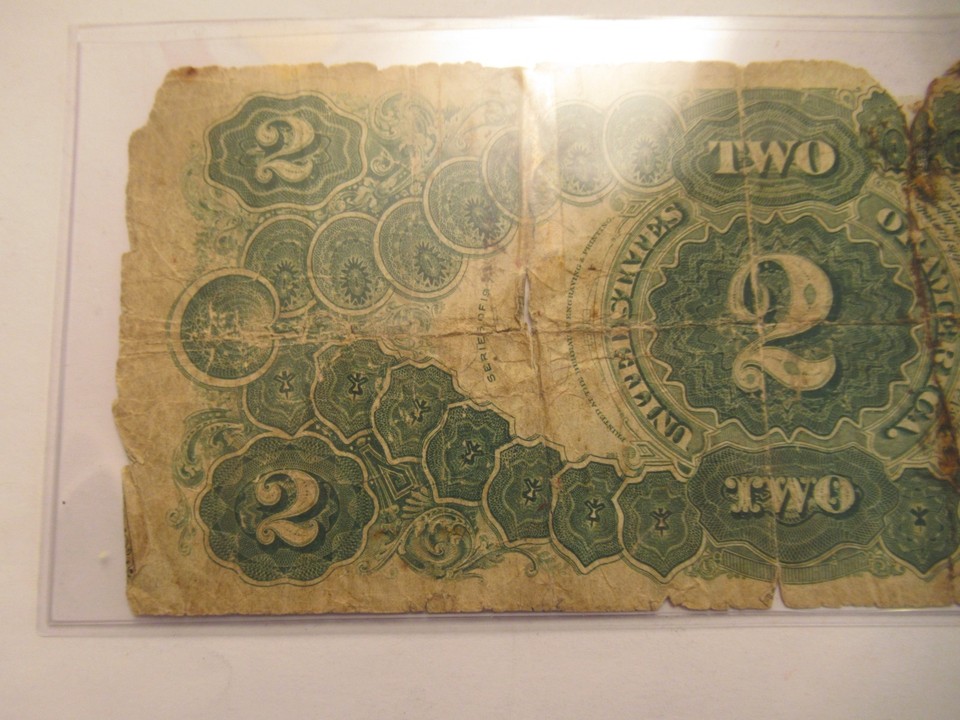 Series 1917 US $2, Large Size Note, obsolete note, severely damaged | eBay