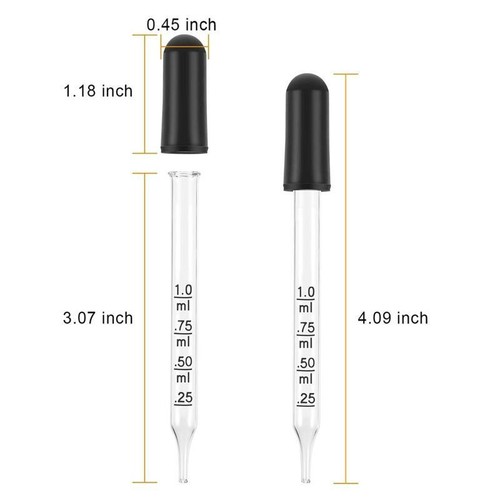 Glass Liquid Droppers 1 ml Essential Oil Dropper Pipette Glass Stain ...
