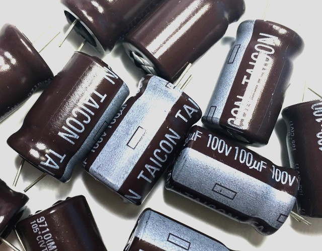 100uf 100 UF 100v Radial Electrolytic Capacitors Taicon (100pc Lot) for ...