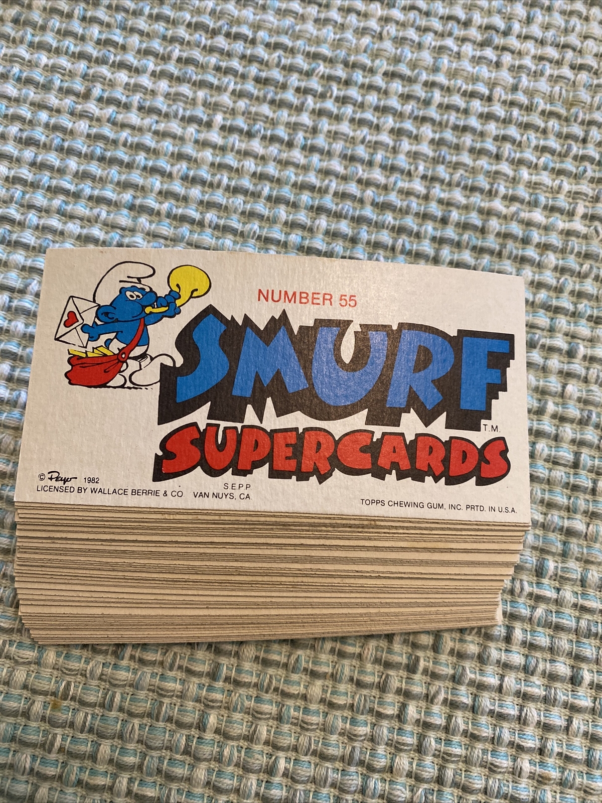 Lot Of 56 1982 Vintage Smurf Topps Super Cards Ex shape | eBay