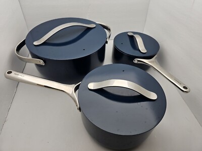 CARAWAY HOME Cookware Set Of 3 Ceramic Material Nonstick With Lid in ...