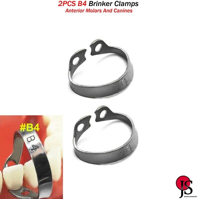 Dental Clamp Rubber Dam Clamp B4 Brinker Upper Lower Anterior Canines ...
