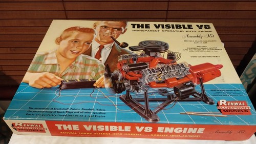 VINTAGE RENWAL THE VISIBLE V8 ENGINE Automobile Model Kit NM Original ...