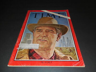 Time January 17 1964 Texas Governor John Connally (You Lucky Dog) ID ...