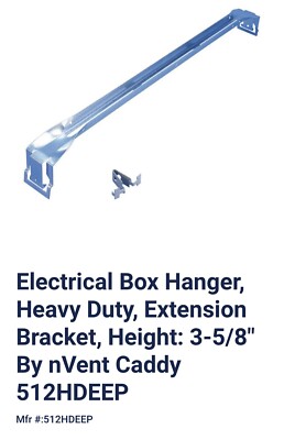 (C) (QTY 25) CADDY 512HDEEP Electrical Box Support Hanger Extension ...
