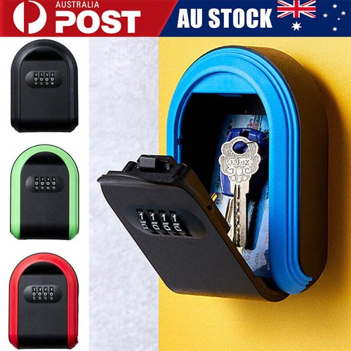 Wall Mounted Combination Lock Key Safe Storage Box 4-Digit Security ...