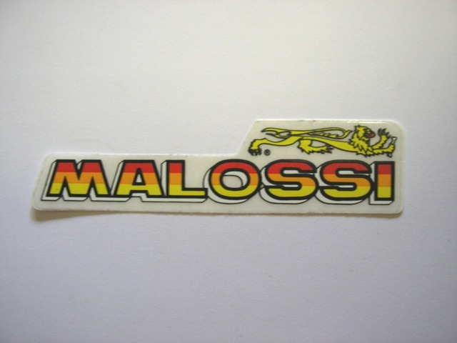 VECCHIO ADESIVO MOTO / Old Sticker Vintage MALOSSI MOTO (cm 13 x 3 ...