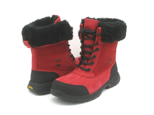 UGG BUTTE WINTERMEN BOOTS LEATHER SAMBA RED /BLACK US 10 /UK 9 /EU 43 ...