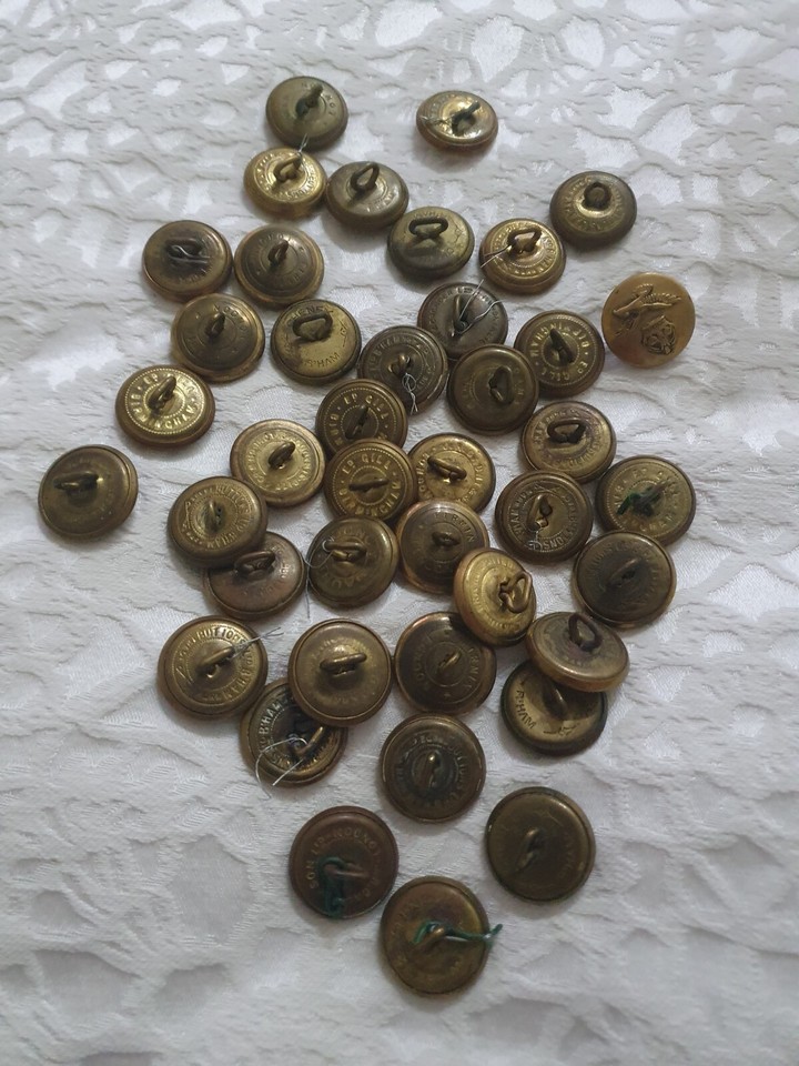 Large RAF Royal Air Force WW2 Brass Buttons 22mm 23mm KC Greatcoat ...