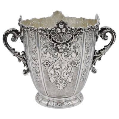 Hand Chiseled 925 Sterling Silver Ice Bucket Fine Italian Baroque | eBay