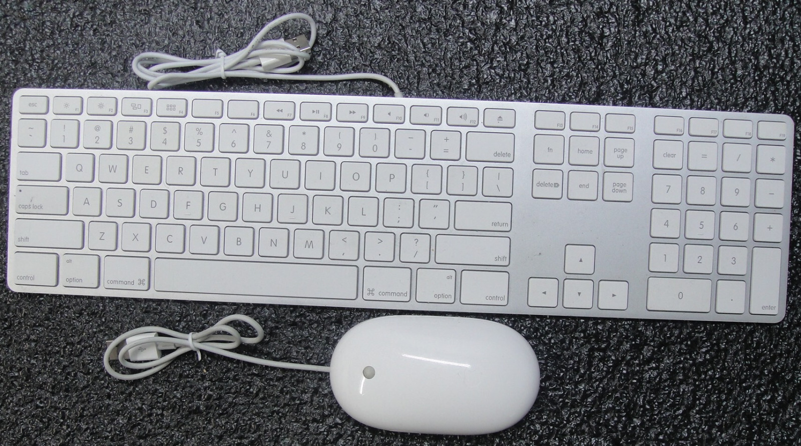 Apple White Aluminum USB Wired Keyboard Mighty Mouse iMAC G4 G5 eMAC ...