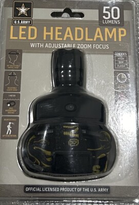 U.S. Army LED Headlamp 50 Lumens with adjustable zoom focus 3 Modes | eBay