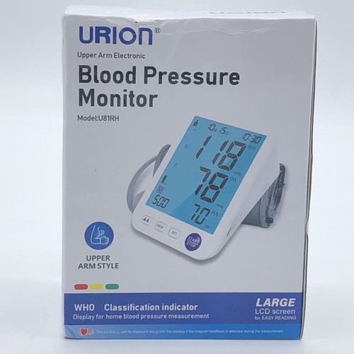 URION Blood Pressure Monitor Upper Arm Large LED Backlit Screen 1000 ...