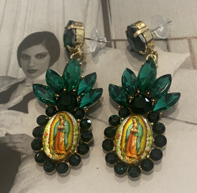 NEW GREEN BLACK-COLOURED PINEAPPLE PUNK DANGLE RELIGIOUS CROSS JESUS ...