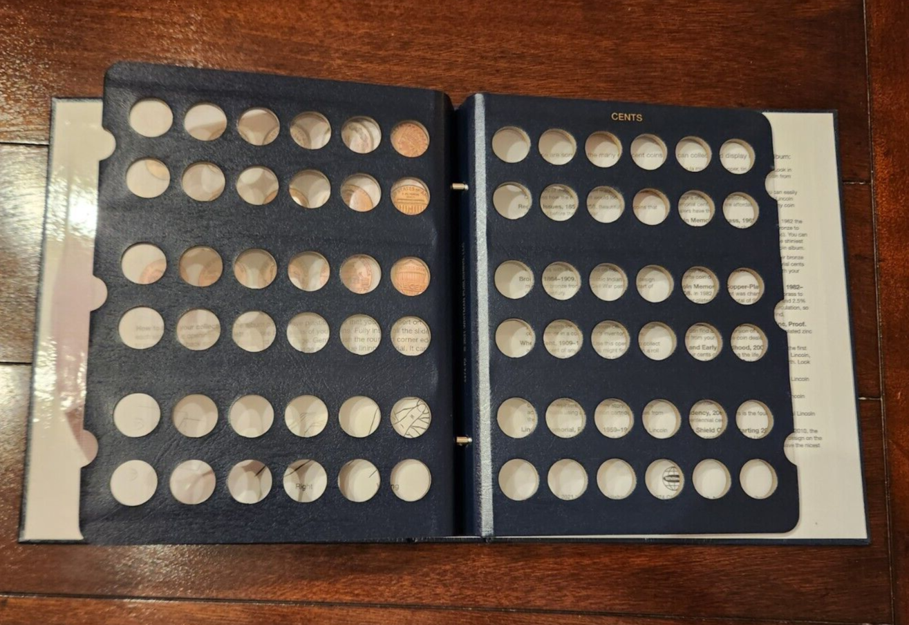 Whitman Cent/Penny Album with 2 Blank Pages For Universal Binder Coin ...